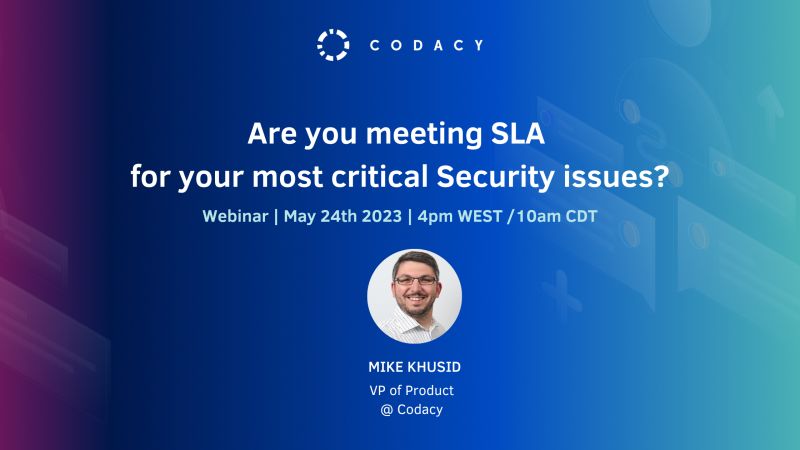 Codacy on LinkedIn: #security #compliance #webinar #sla Codacy on LinkedIn: #security #compliance #webinar #sla