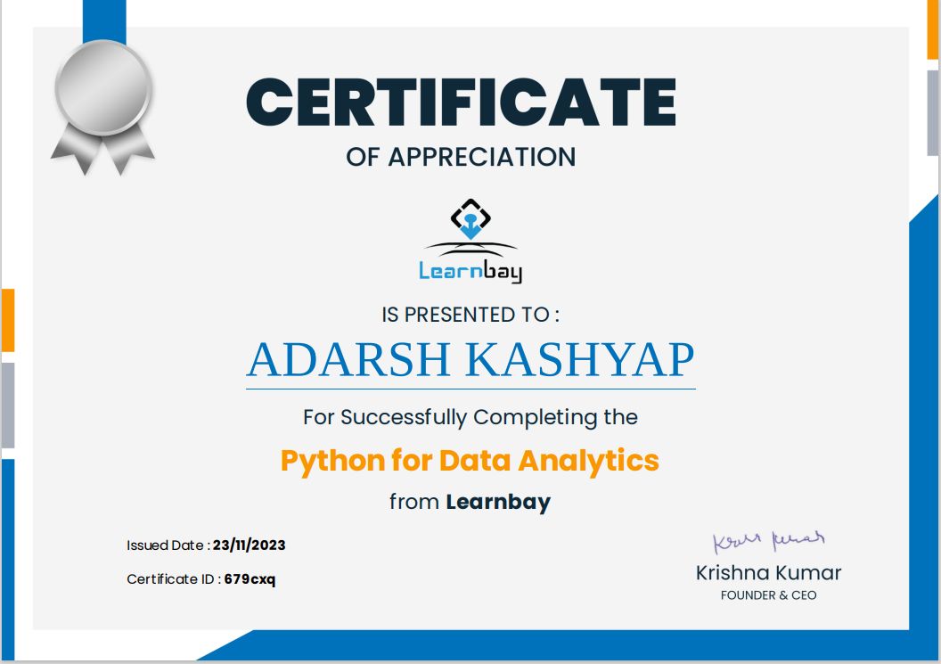 Adarsh Kashyap on LinkedIn: #python #learnbay #codingjourney # ... Adarsh Kashyap on LinkedIn: #python #learnbay #codingjourney # ...