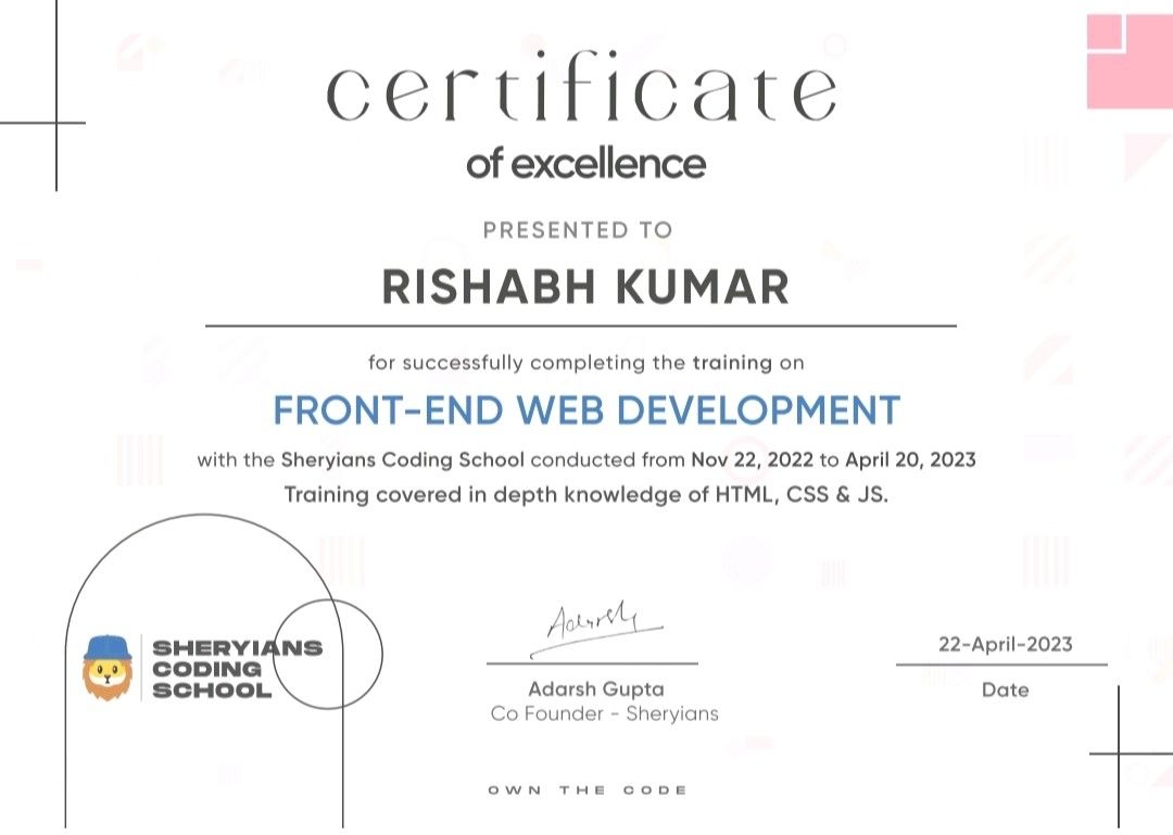 Rishabh Kumar on LinkedIn: #coding #frontenddeveloper Rishabh Kumar on LinkedIn: #coding #frontenddeveloper