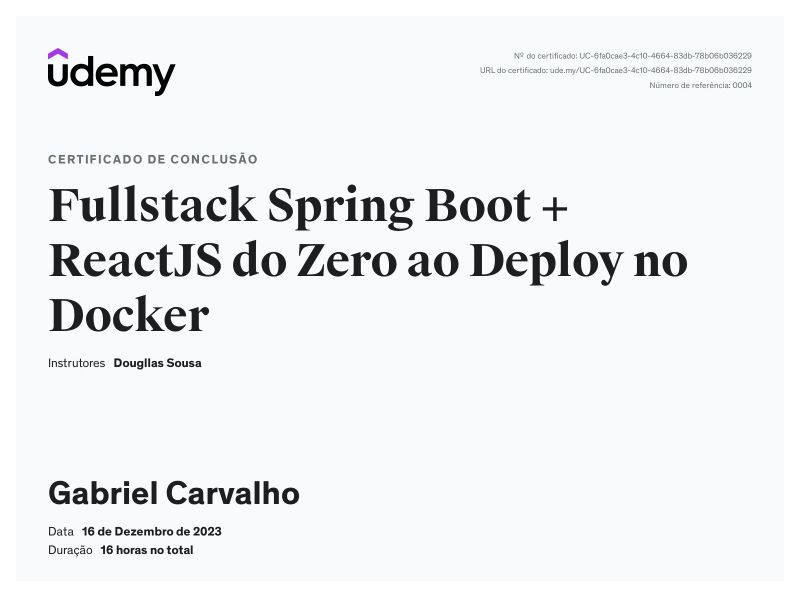 Gabriel Carvalho on LinkedIn: ReactJs + NextJs + SpringBoot Gabriel Carvalho on LinkedIn: ReactJs + NextJs + SpringBoot