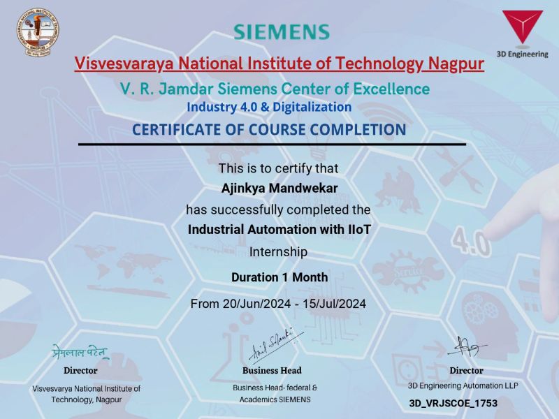 Ajinkya Mandwekar on LinkedIn: #internship #iiot #industrialautomation ... Ajinkya Mandwekar on LinkedIn: #internship #iiot #industrialautomation ...