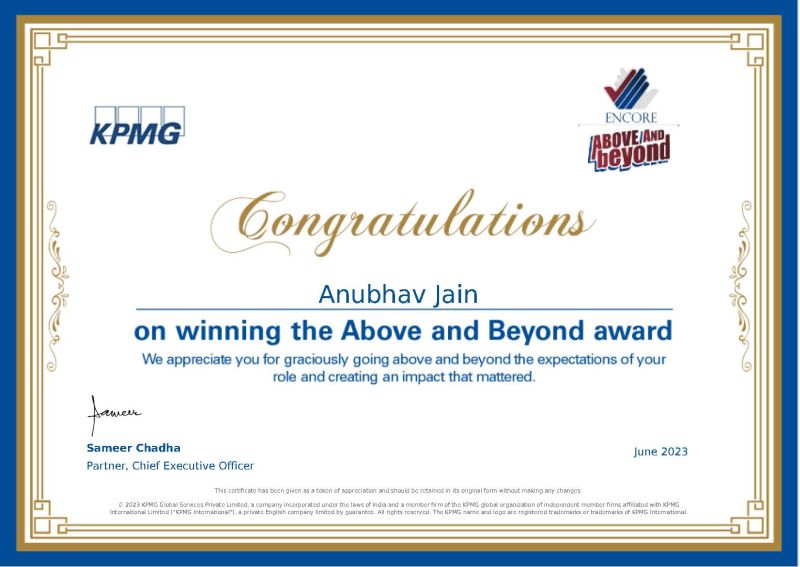 Anubhav Jain on LinkedIn: #kpmg | 12 comments Anubhav Jain on LinkedIn: #kpmg | 12 comments