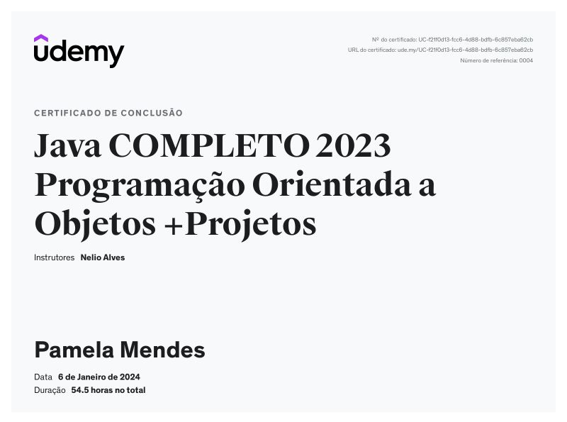 Pamela Mendes no LinkedIn: #java #springboot #udemy Pamela Mendes no LinkedIn: #java #springboot #udemy