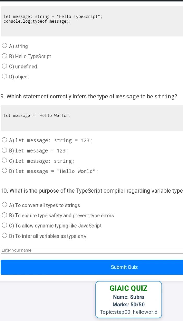 Subra Ansari on LinkedIn: #learningjourney #typescript #json #giaic # ... Subra Ansari on LinkedIn: #learningjourney #typescript #json #giaic # ...