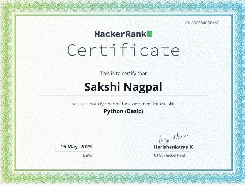 Sakshi Nagpal on LinkedIn: #hackerrank #connections #pythonprogramming ... Sakshi Nagpal on LinkedIn: #hackerrank #connections #pythonprogramming ...