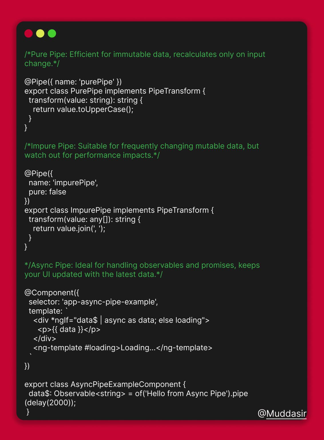 Muhammad Muddasir on LinkedIn: 🚀 Mastering Angular Pipes: Pure, Impure ... Muhammad Muddasir on LinkedIn: 🚀 Mastering Angular Pipes: Pure, Impure ...