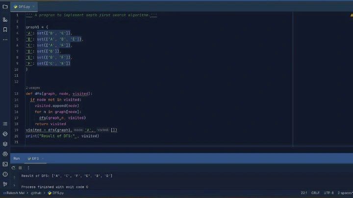 RAKESH MAL on LinkedIn: #python #graphalgorithms #depthfirstsearch #coding RAKESH MAL on LinkedIn: #python #graphalgorithms #depthfirstsearch #coding