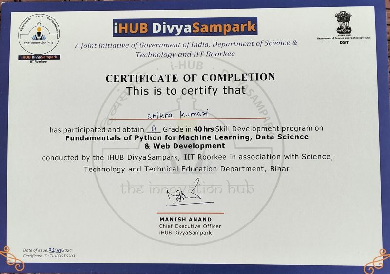 Shikha Kumari on LinkedIn: iHUB DivyaSampark @ IIT Roorkee I'm glad to ... Shikha Kumari on LinkedIn: iHUB DivyaSampark @ IIT Roorkee I'm glad to ...