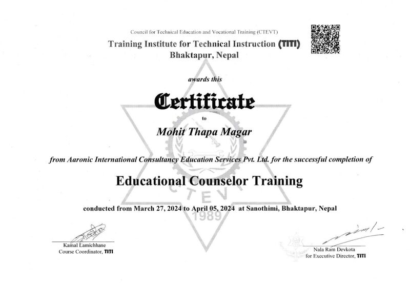 Mohit Thapa Magar on LinkedIn: #titi #ect Mohit Thapa Magar on LinkedIn: #titi #ect