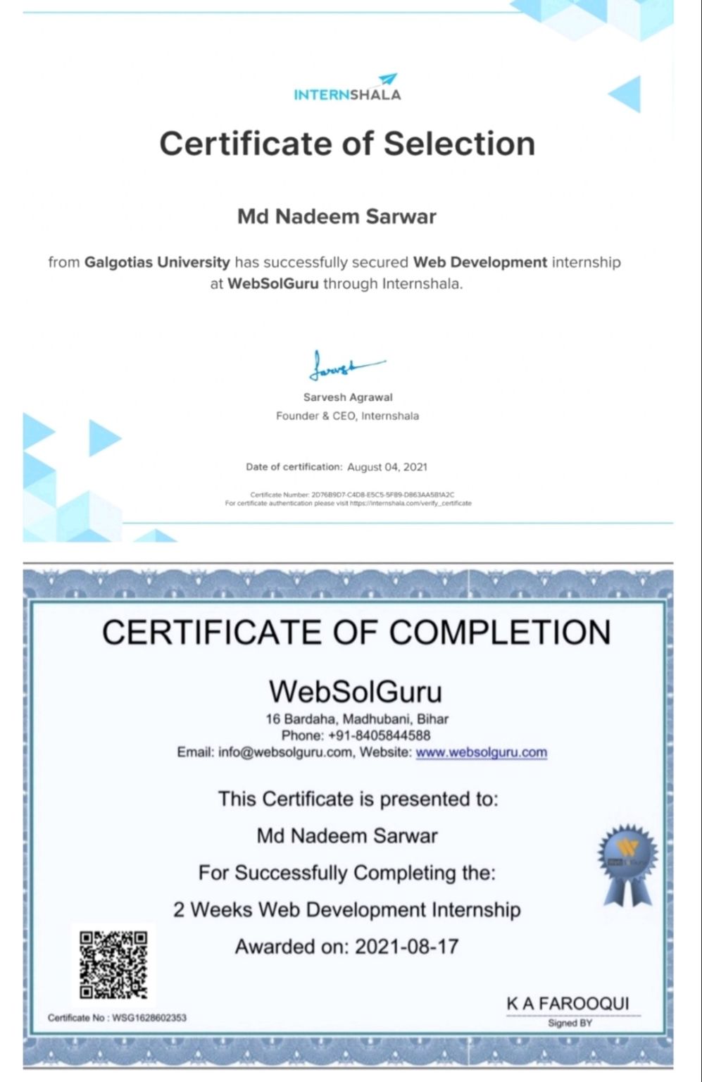 Md Nadeem Sarwar on LinkedIn: #html5 #css #javascript #internship #learning Md Nadeem Sarwar on LinkedIn: #html5 #css #javascript #internship #learning