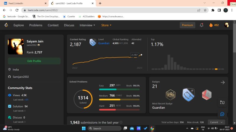Saiyam Jain on LinkedIn: #leetcode #gaurdian #dsa #datastructures # ... Saiyam Jain on LinkedIn: #leetcode #gaurdian #dsa #datastructures # ...