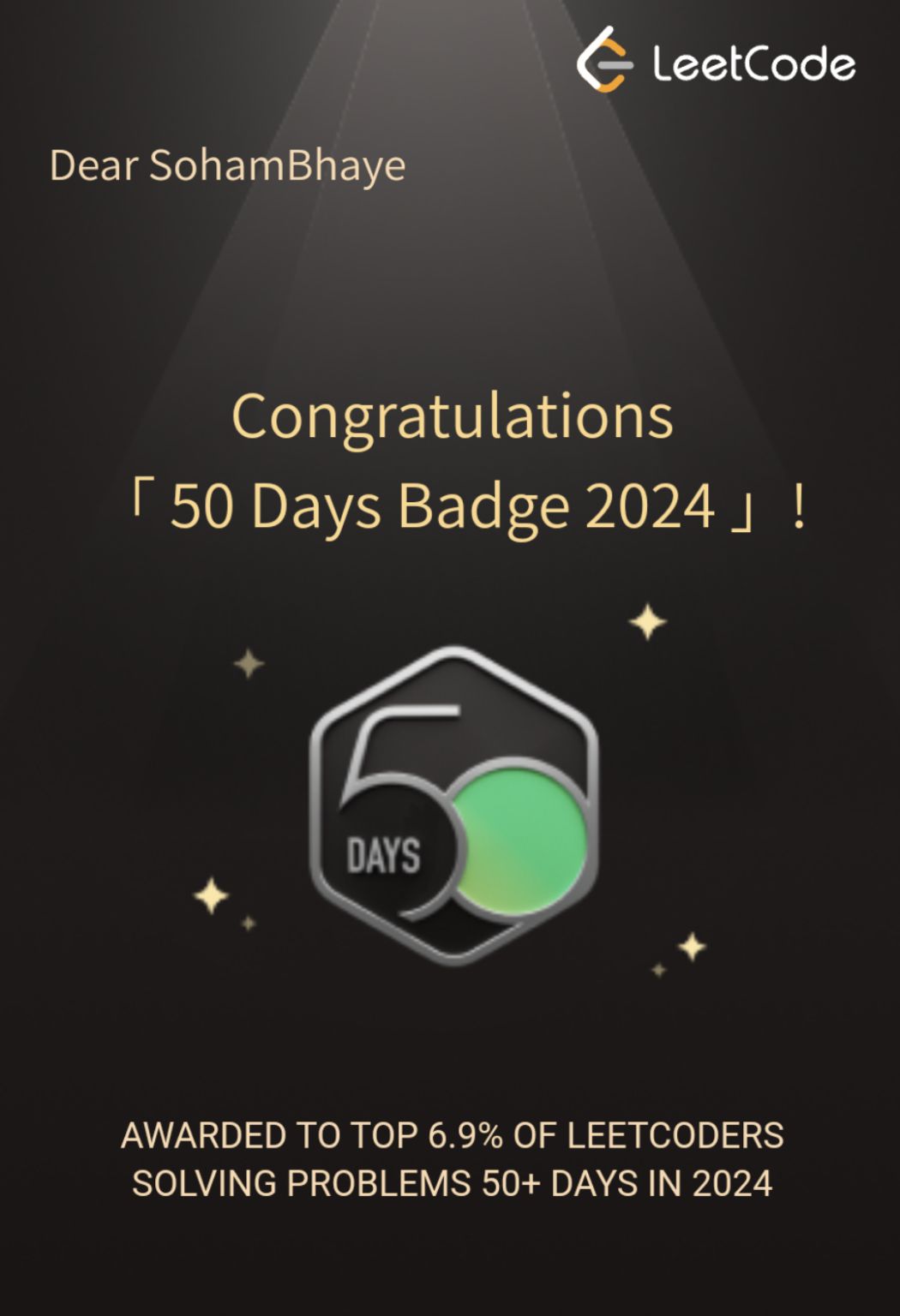Soham Bhaye on LinkedIn: #leetcode #milestone Soham Bhaye on LinkedIn: #leetcode #milestone