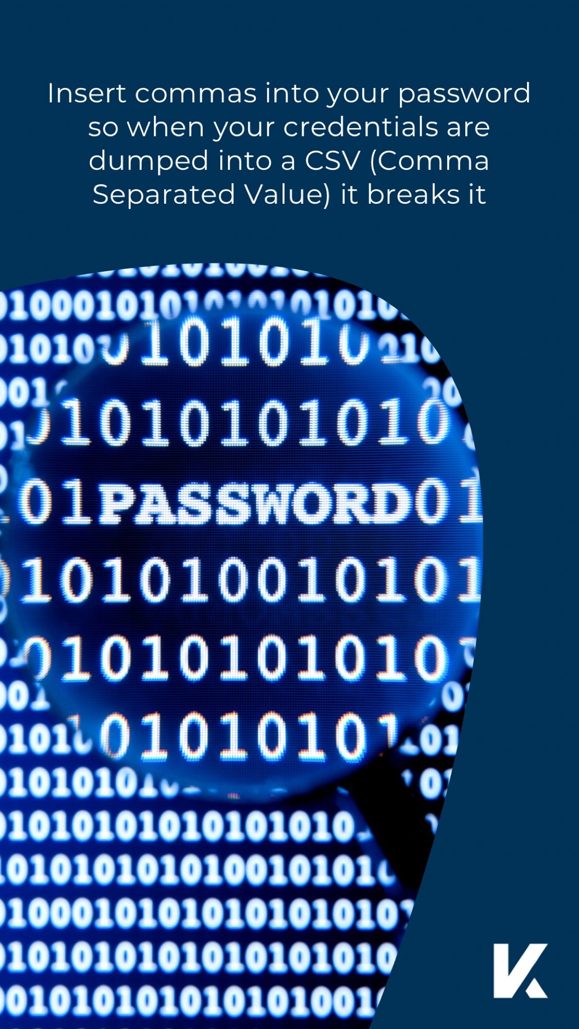 K Ventures on LinkedIn: Insert commas into your password so when your ... K Ventures on LinkedIn: Insert commas into your password so when your ...