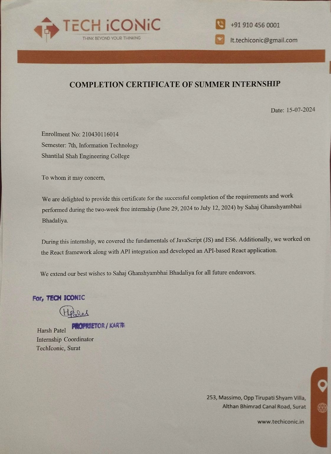 Sahaj Bhadaliya on LinkedIn: Hello connections! 👋 I am eager to share ... Sahaj Bhadaliya on LinkedIn: Hello connections! 👋 I am eager to share ...