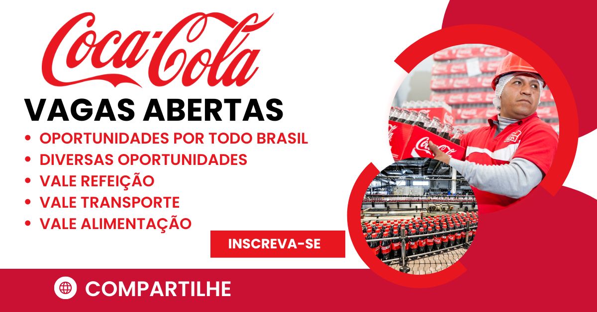 Vagas Empregos on LinkedIn: Vagas de emprego Coca-Cola - Inscrições Vagas Empregos on LinkedIn: Vagas de emprego Coca-Cola - Inscrições