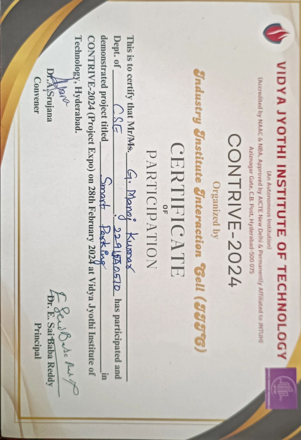MANOJ Kumar Goud Gaddameedi on LinkedIn: #contrive2k24 #innovation # ... MANOJ Kumar Goud Gaddameedi on LinkedIn: #contrive2k24 #innovation # ...