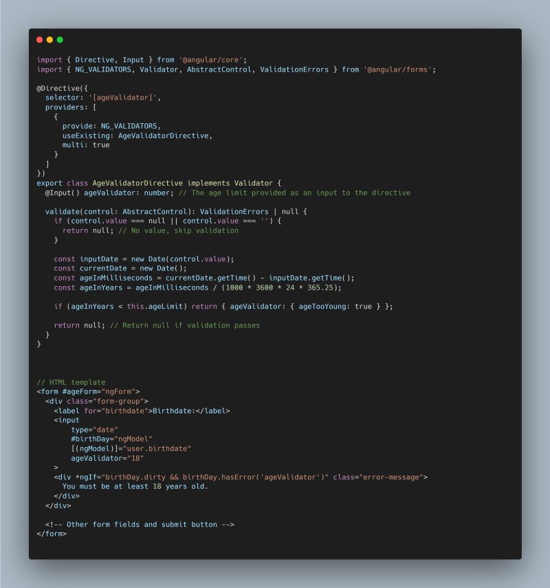 Roberto Heckers on LinkedIn: Custom Form Validation for Angular ... Roberto Heckers on LinkedIn: Custom Form Validation for Angular ...