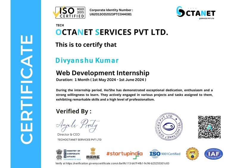 Divyanshu Kumar on LinkedIn: #octanetservicepvtltd #html #css # ... Divyanshu Kumar on LinkedIn: #octanetservicepvtltd #html #css # ...