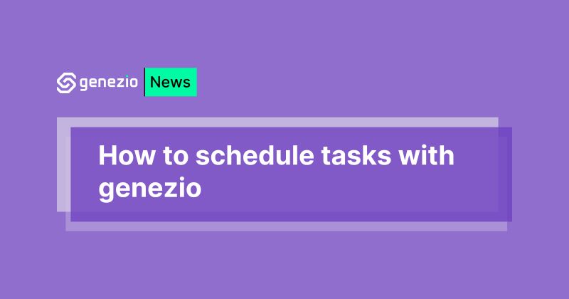 Learn scheduling with Genezio | Genezio posted on the topic | LinkedIn Learn scheduling with Genezio | Genezio posted on the topic | LinkedIn