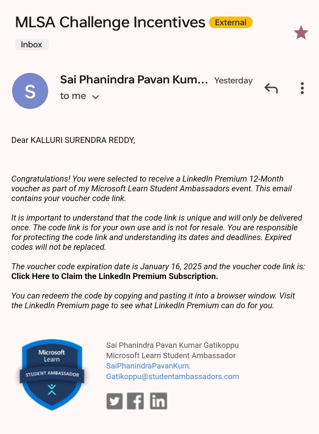 Kalluri Surendra Reddy on LinkedIn: MLSC KARE Kalluri Surendra Reddy on LinkedIn: MLSC KARE