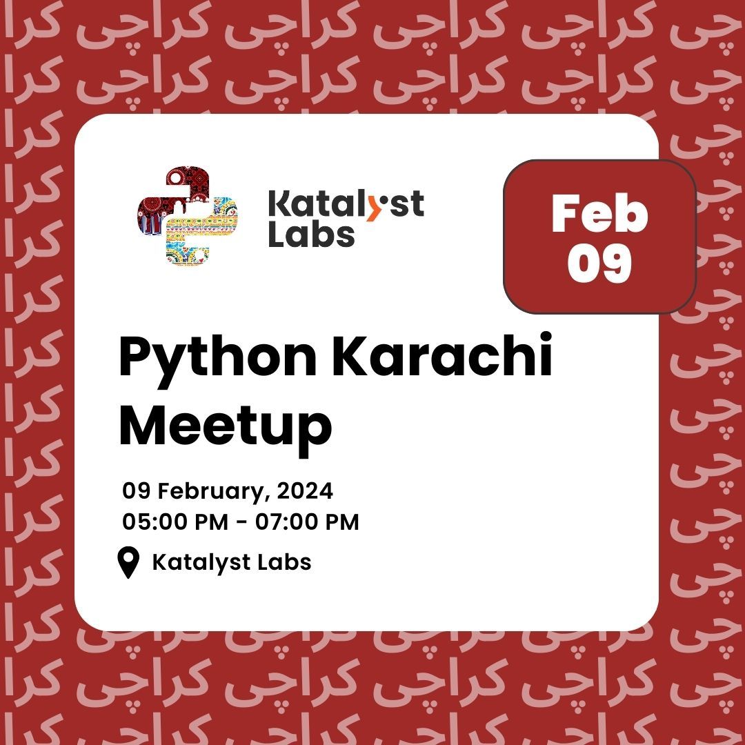 Python Karachi on LinkedIn: #pythonkarachi #techmeetup #pythoncommunity Python Karachi on LinkedIn: #pythonkarachi #techmeetup #pythoncommunity