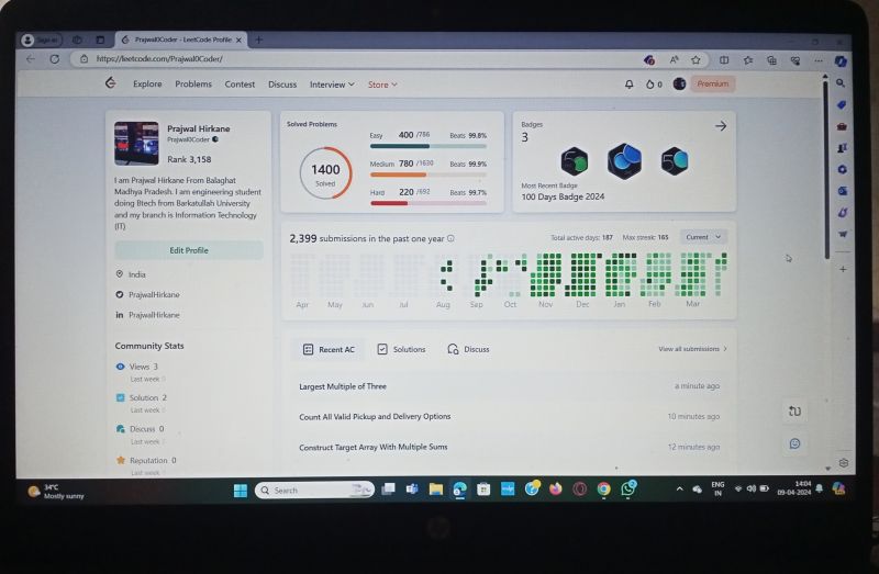 Prajwal Hirkane on LinkedIn: #365daychallenge #leetcode #dailycoding # ... Prajwal Hirkane on LinkedIn: #365daychallenge #leetcode #dailycoding # ...
