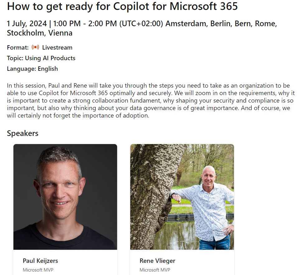 Rene Vlieger on LinkedIn: #mvpbuzz #copilot #security #compliance # ... Rene Vlieger on LinkedIn: #mvpbuzz #copilot #security #compliance # ...