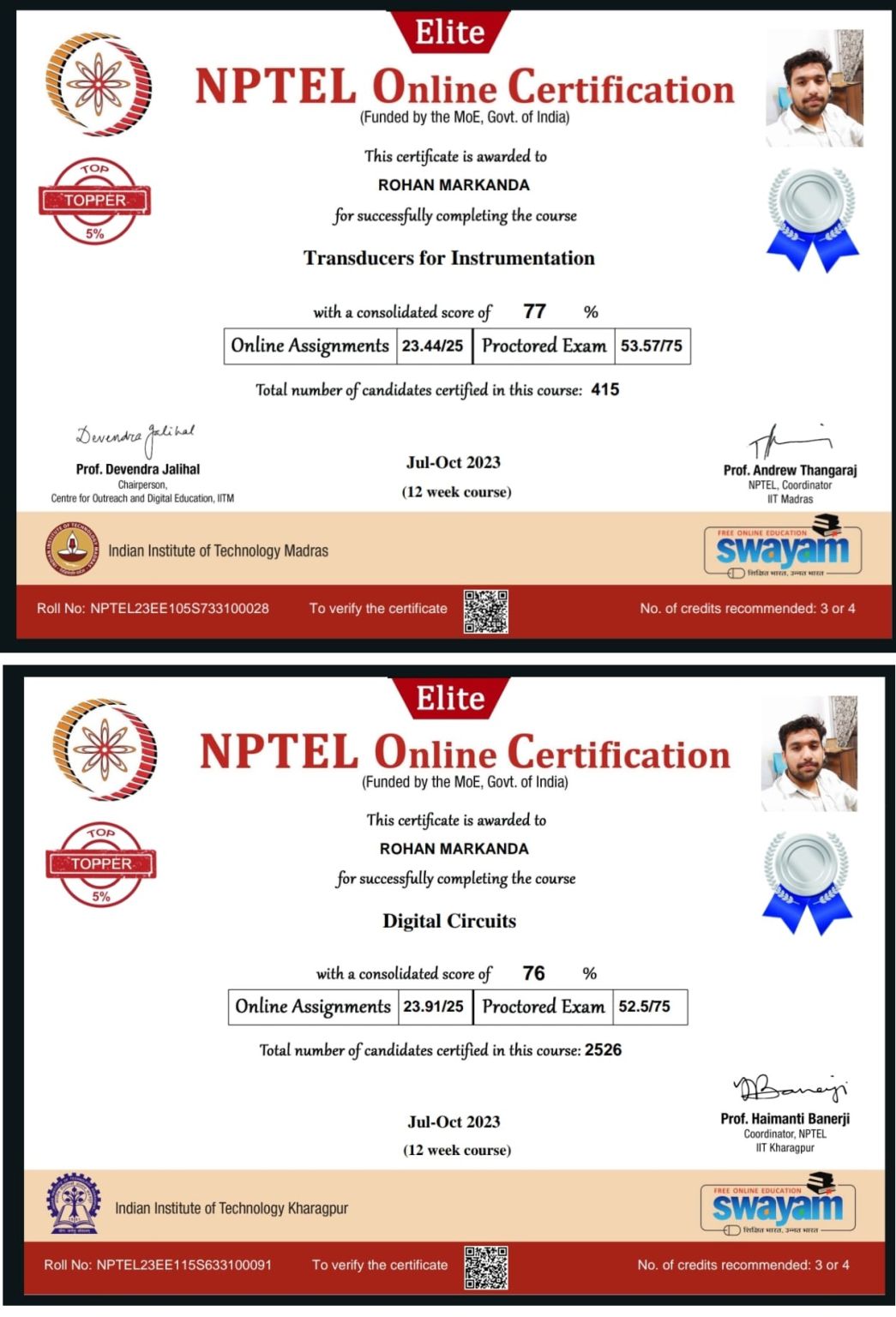 Rahul Raj Choudhary on LinkedIn: Another NPTEL Course Topper from our ... Rahul Raj Choudhary on LinkedIn: Another NPTEL Course Topper from our ...