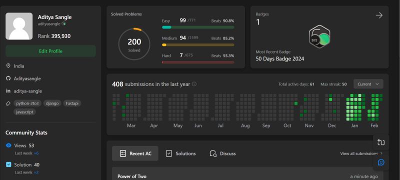 Aditya Sangle on LinkedIn: #leetcode #codingjourney #datastructures # ... Aditya Sangle on LinkedIn: #leetcode #codingjourney #datastructures # ...