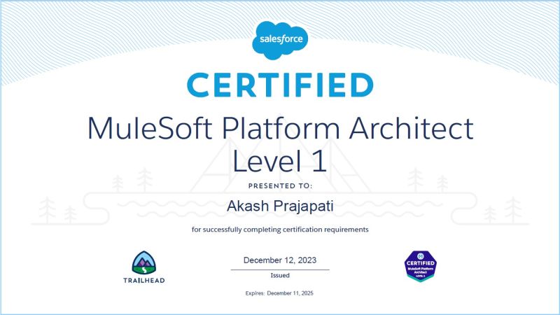 Akash Prajapati on LinkedIn: #mulesoft #salesforce #learnings # ... Akash Prajapati on LinkedIn: #mulesoft #salesforce #learnings # ...