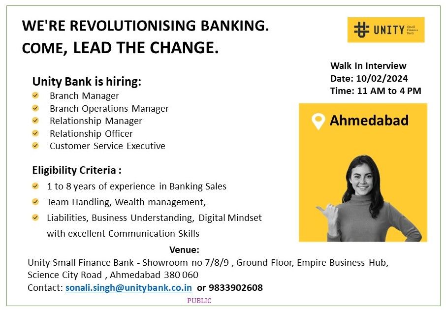 Ram Kunwar on LinkedIn: Unity Small Finance Bank is extending it's ... Ram Kunwar on LinkedIn: Unity Small Finance Bank is extending it's ...