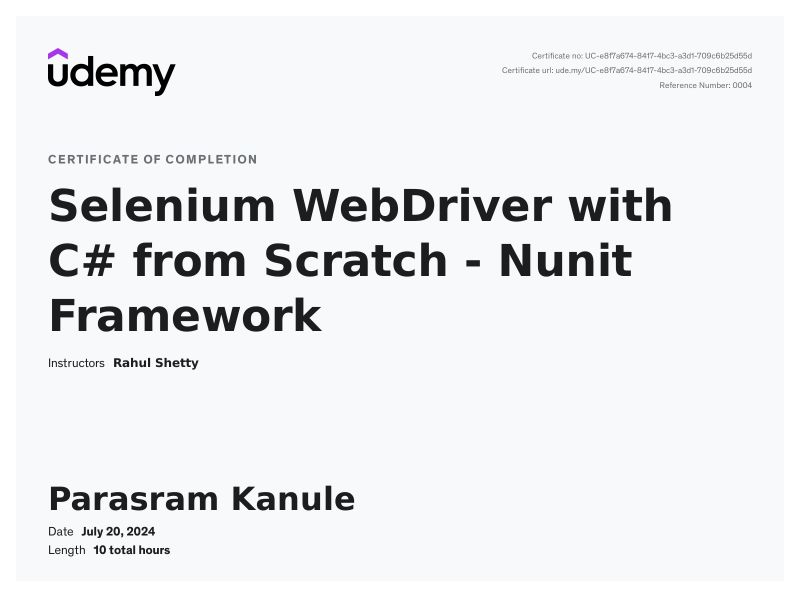 Parasram Kanule on LinkedIn: #testautomation #softwaretesting #qa # ... Parasram Kanule on LinkedIn: #testautomation #softwaretesting #qa # ...