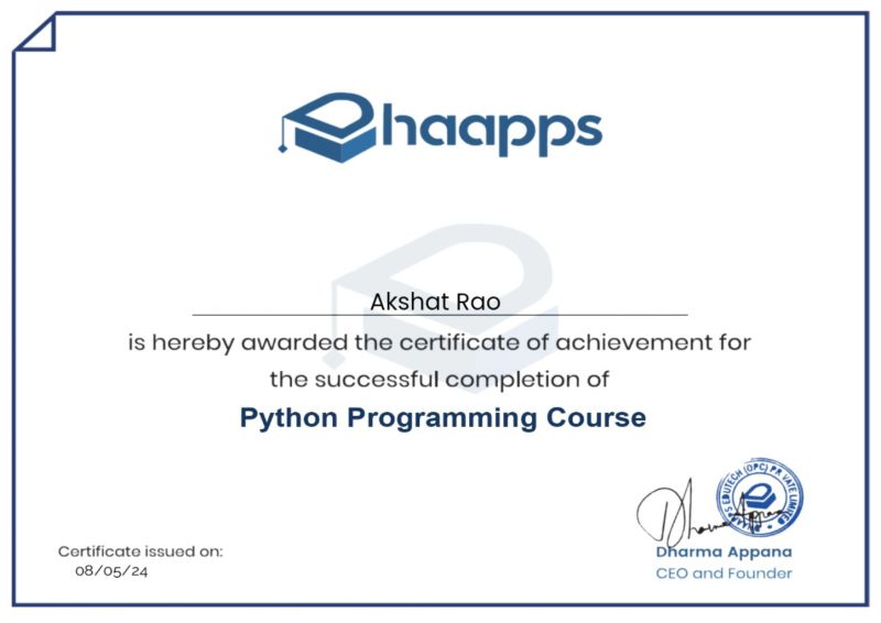 Akshat Rao on LinkedIn: #pythonprogramming #dhaapps Akshat Rao on LinkedIn: #pythonprogramming #dhaapps