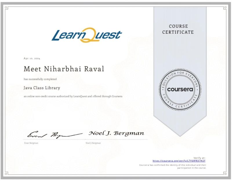 Completed Java Class Library by Learn Quest | Meet Raval posted on the ... Completed Java Class Library by Learn Quest | Meet Raval posted on the ...