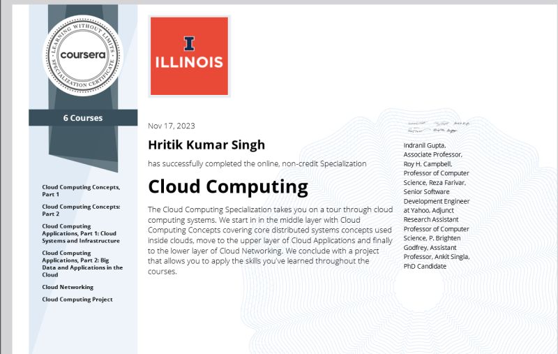 Hritik Kumar Singh on LinkedIn: #cloudcomputing #certifiedprofessional ... Hritik Kumar Singh on LinkedIn: #cloudcomputing #certifiedprofessional ...