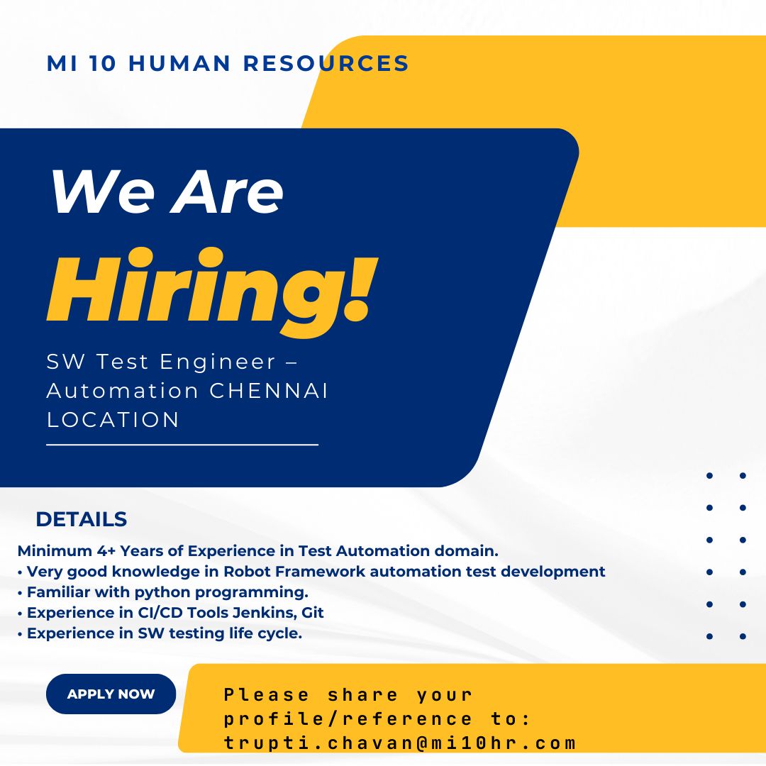 Trupti Chavan on LinkedIn: #testautomation #python #robot Trupti Chavan on LinkedIn: #testautomation #python #robot