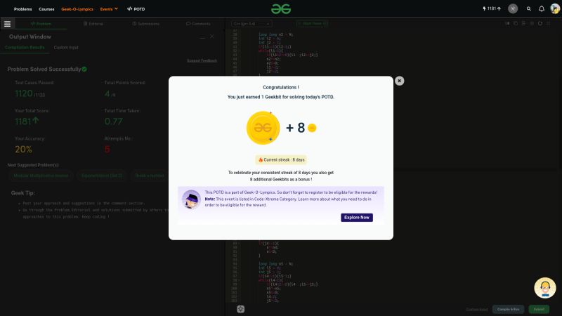 Shivansh Singh on LinkedIn: #geekstreak #codingchallenge #dsa #gfg # ... Shivansh Singh on LinkedIn: #geekstreak #codingchallenge #dsa #gfg # ...