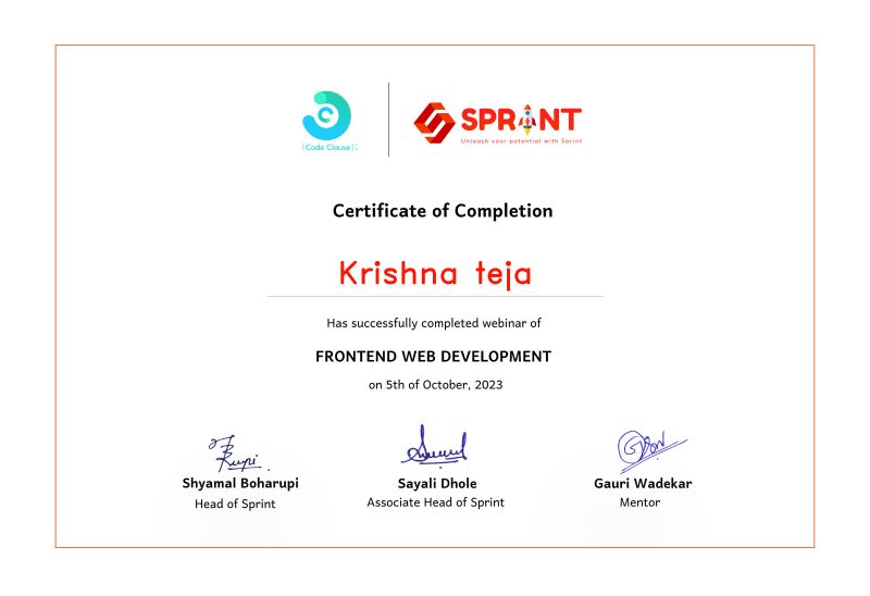Venkata Krishna Teja on LinkedIn: #frontend #html #css #javascript # ... Venkata Krishna Teja on LinkedIn: #frontend #html #css #javascript # ...