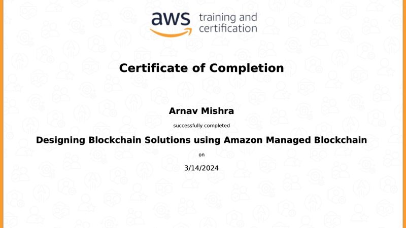 Arnav Mishra on LinkedIn: I learned about designing of blockchains and ... Arnav Mishra on LinkedIn: I learned about designing of blockchains and ...