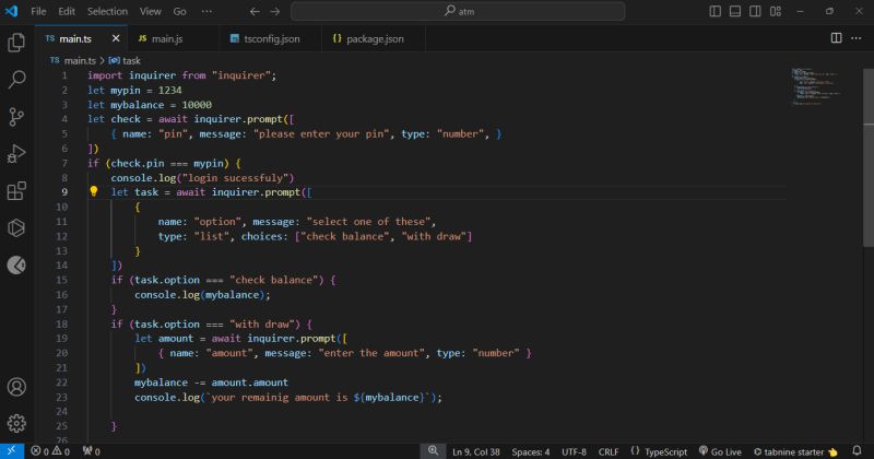 Saima Zafar on LinkedIn: 🏧 CLI-based ATM Project with TypeScript and ... Saima Zafar on LinkedIn: 🏧 CLI-based ATM Project with TypeScript and ...