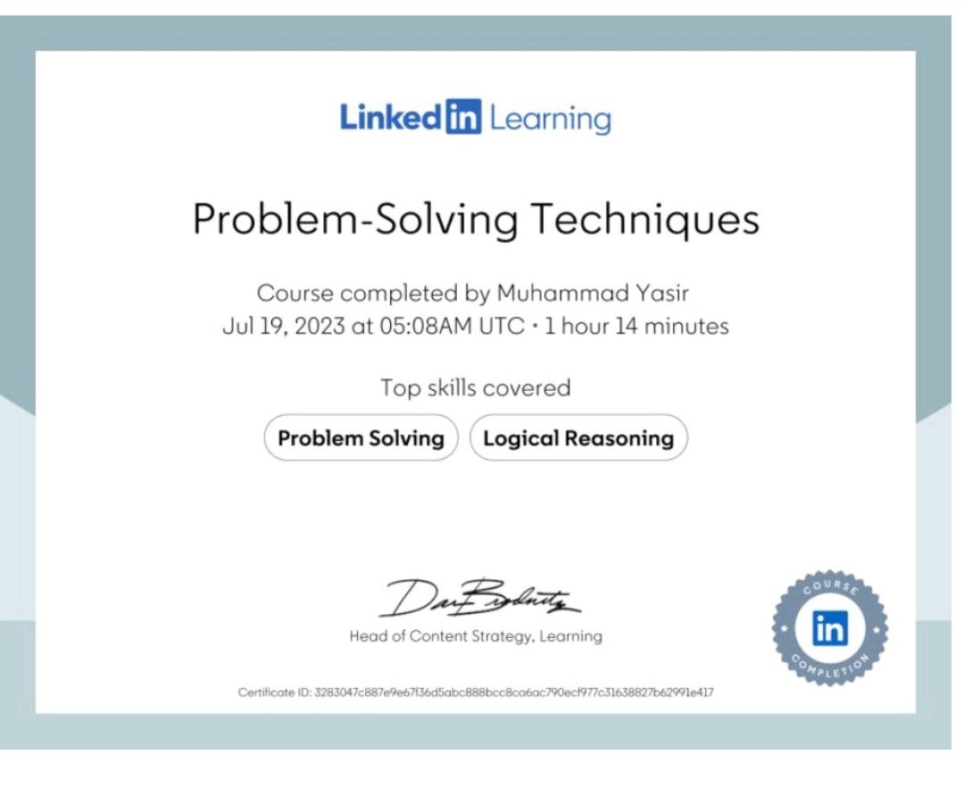 Muhammad Yasir on LinkedIn: #logicalreasoning #problemsolving Muhammad Yasir on LinkedIn: #logicalreasoning #problemsolving