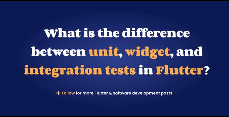 Ahmad Zaib on LinkedIn: In Flutter, unit tests 🧪, widget tests 🧩, and ... Ahmad Zaib on LinkedIn: In Flutter, unit tests 🧪, widget tests 🧩, and ...