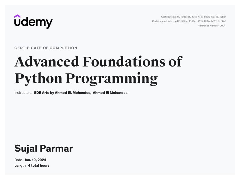 Sujal Parmar on LinkedIn: #python #advancedpython #programming # ... Sujal Parmar on LinkedIn: #python #advancedpython #programming # ...