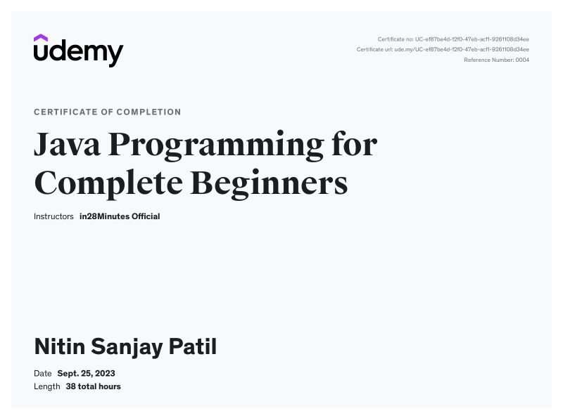Nitin Patil on LinkedIn: #java #javafullstack #udemy #in28minutes Nitin Patil on LinkedIn: #java #javafullstack #udemy #in28minutes