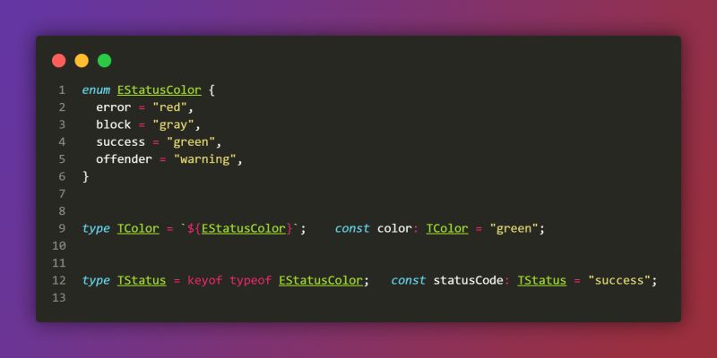 Mohammad reza M. on LinkedIn: #typescript #enum #template_literals # ... Mohammad reza M. on LinkedIn: #typescript #enum #template_literals # ...