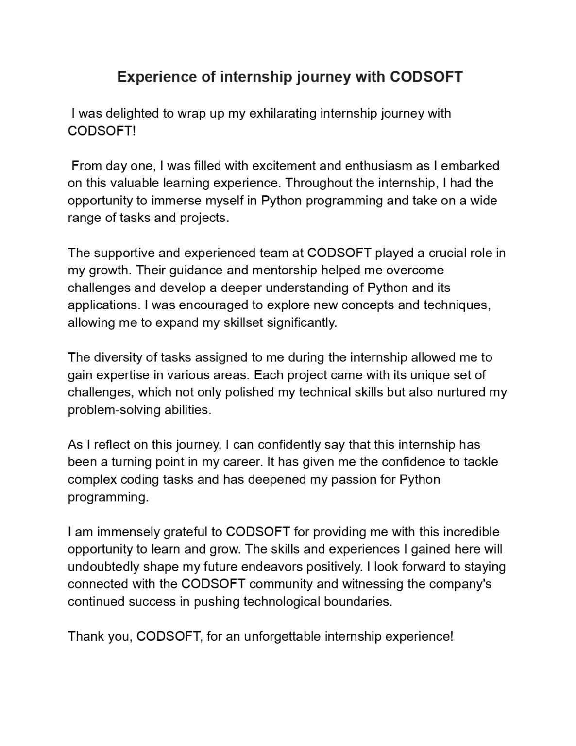 Vipul Lad on LinkedIn: #internship #codsoft #pythondeveloper Vipul Lad on LinkedIn: #internship #codsoft #pythondeveloper