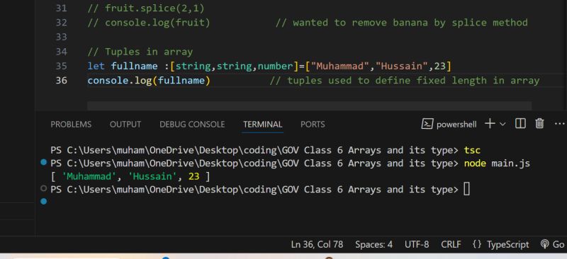 Muhammad Hussain on LinkedIn: #tuplesarray #typescript Muhammad Hussain on LinkedIn: #tuplesarray #typescript