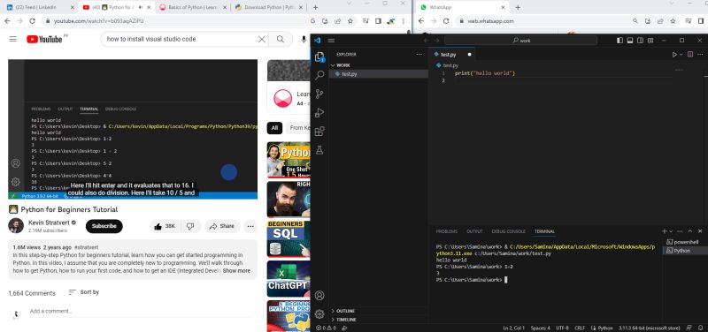 Samina Abdul Rehman en LinkedIn: I'm trying to python in visual studio ... Samina Abdul Rehman en LinkedIn: I'm trying to python in visual studio ...