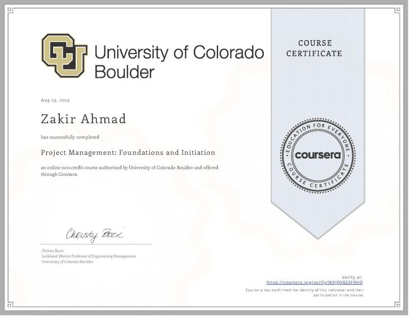 ZAKIR AHMAD on LinkedIn: Just finished the course “Project Management ... ZAKIR AHMAD on LinkedIn: Just finished the course “Project Management ...