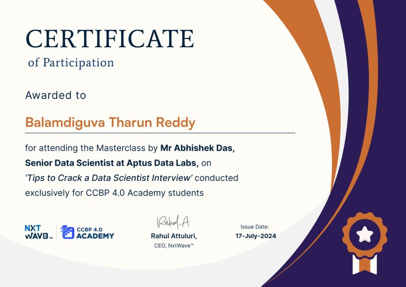 Tharun Reddy Balamdiguva on LinkedIn: #nxtwave #ccbpian #ccbpacademy # ... Tharun Reddy Balamdiguva on LinkedIn: #nxtwave #ccbpian #ccbpacademy # ...